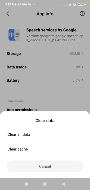 Fix: Speech Services by Google Update Waiting For Network Connection